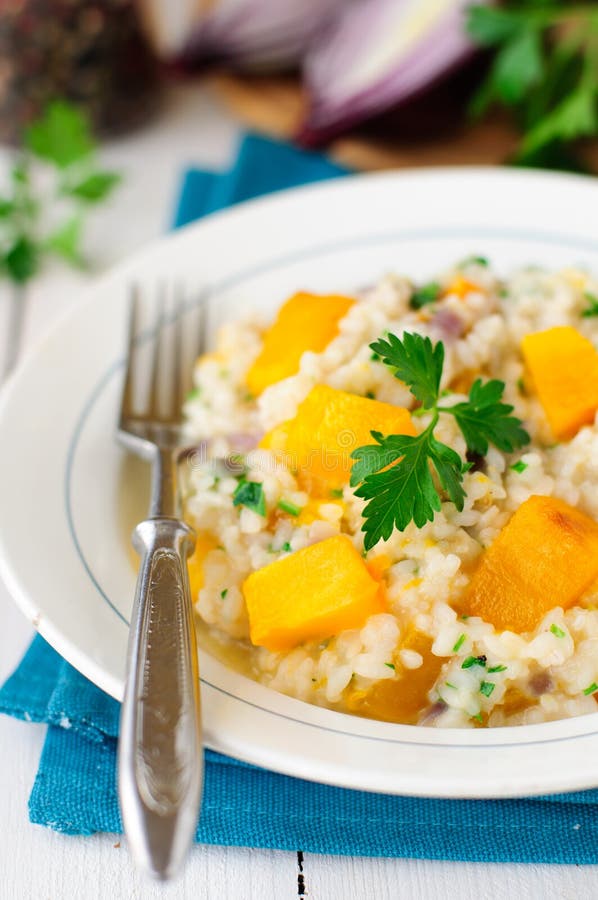 Pumpkin Risotto stock photo. Image of brunch, butternut - 37373788