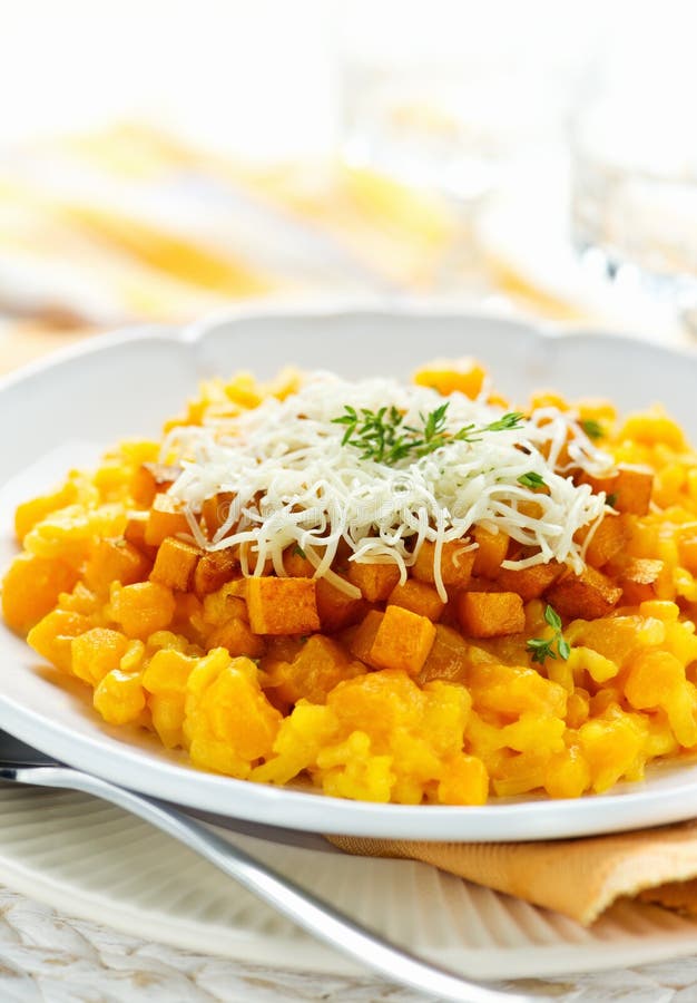 Pumpkin risotto stock photo. Image of lunch, served, season - 60537328