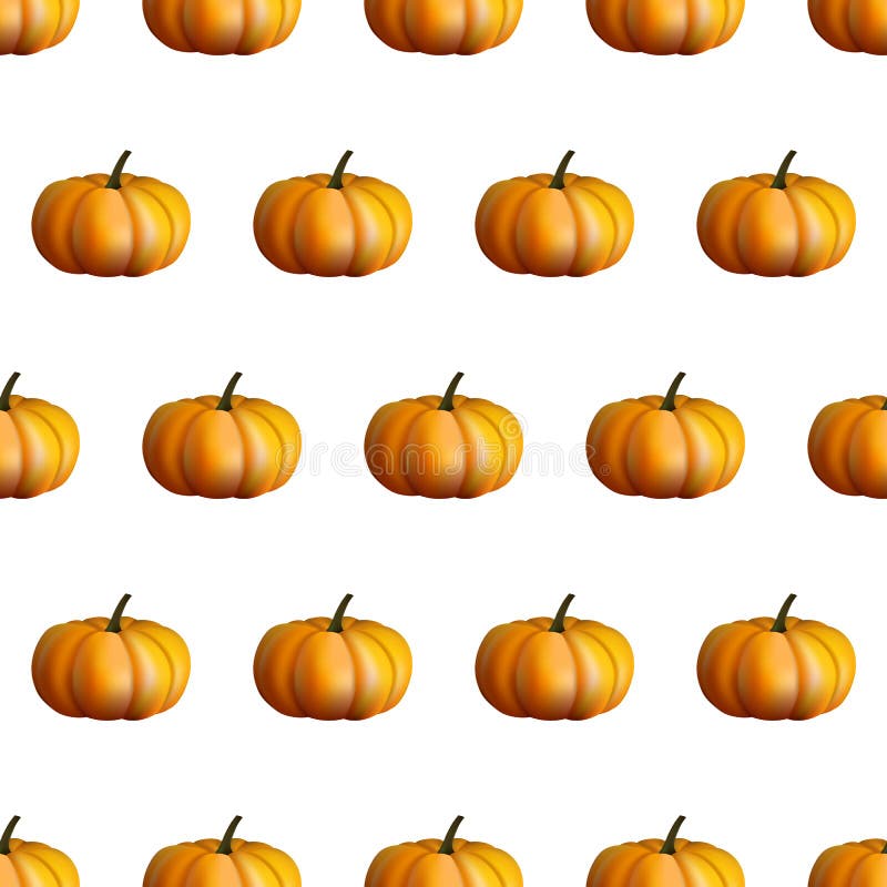 Pumpkin Seamless Pattern Texture in a Realistic Style Stock ...