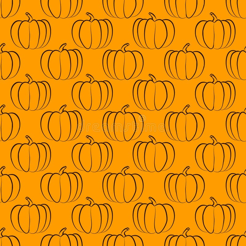 Pumpkin seamless pattern stock vector. Illustration of pattern - 47327024