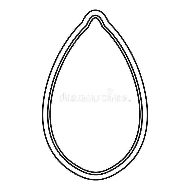 Pumpkin Seed Icon, Outline Style Stock Vector - Illustration of ...