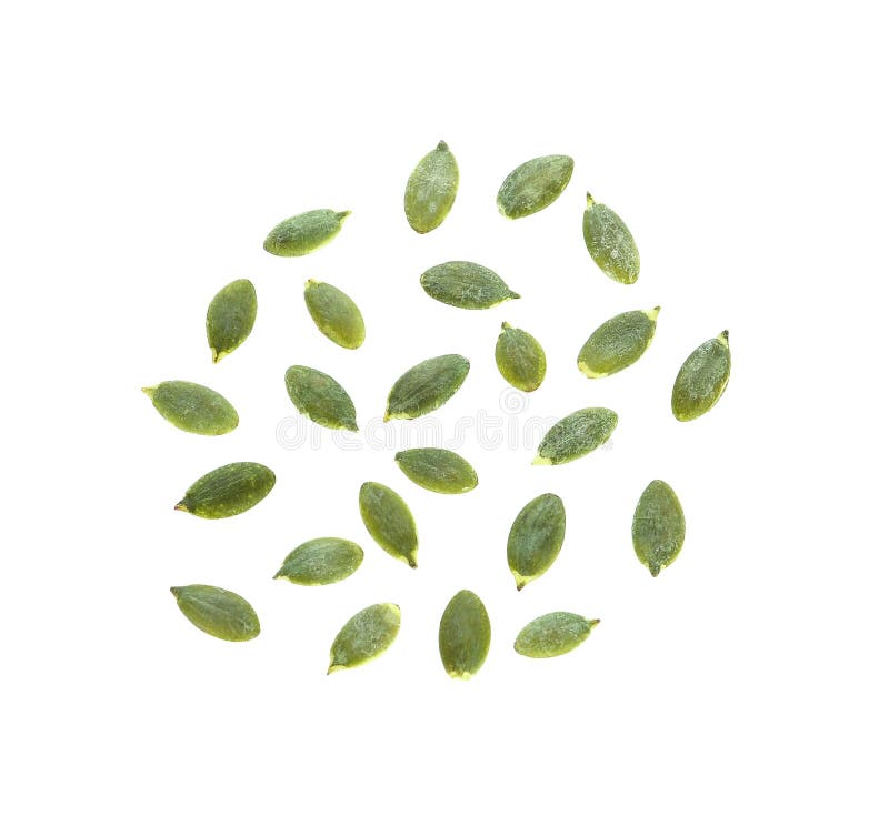 Pumpkin Seeds on White Background Stock Photo - Image of pumpkin ...