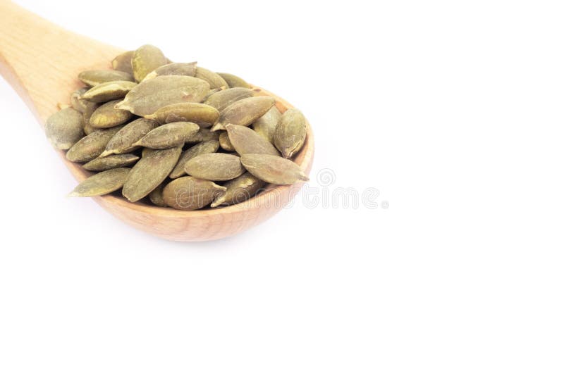 Pumpkin Seeds on a White Background Stock Image - Image of background ...