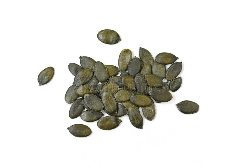 Pumpkin Seeds on a White Background Stock Photo - Image of pumpkin ...