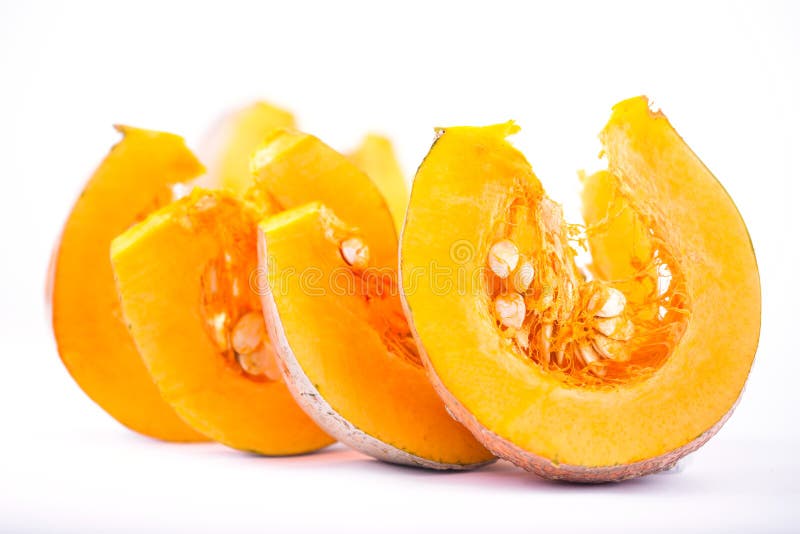 Pumpkin slice isolated stock image. Image of ripe, health - 46837415