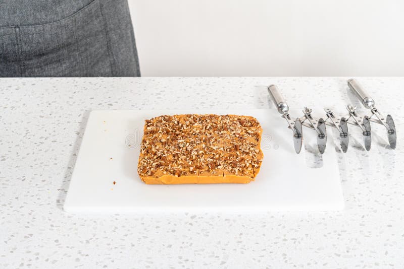 Pumpkin Spice Fudge with Pecans Stock Photo - Image of dessert, pecans ...