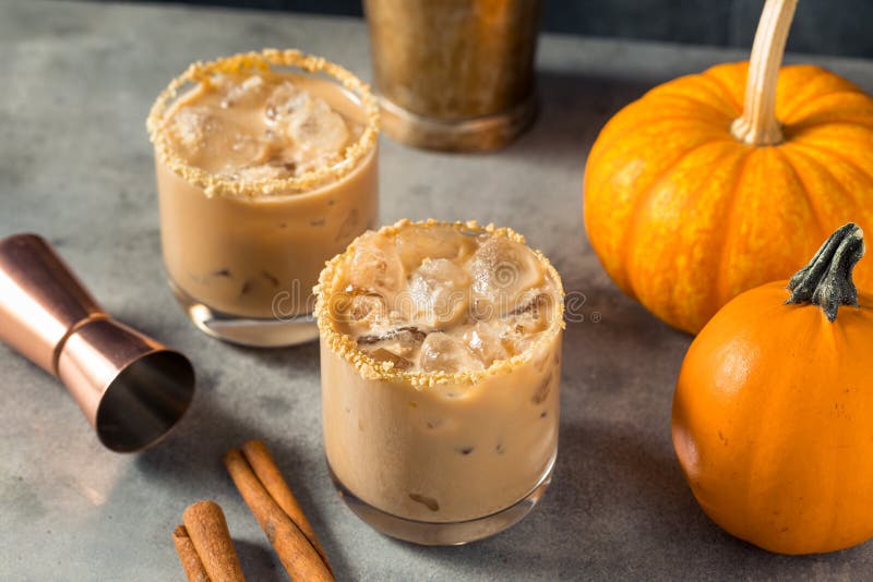 Pumpkin Spice White Russian Cocktail Stock Photo - Image of cold, drink ...