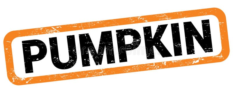 PUMPKIN Text Written on Orange-black Rectangle Stamp Stock Illustration ...
