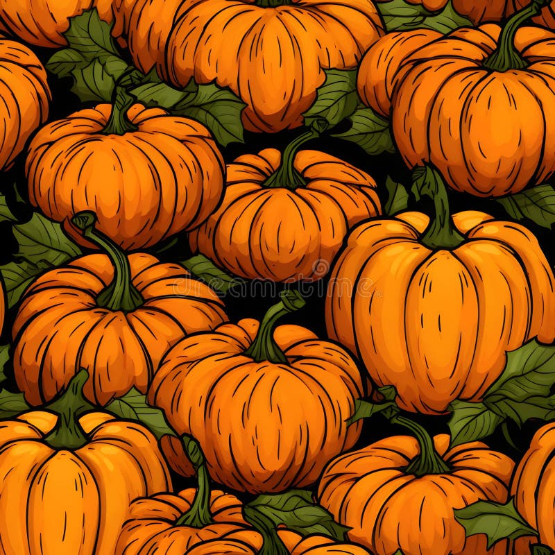Pumpkins As Abstract Background, Wallpaper, Banner, Texture Design with ...