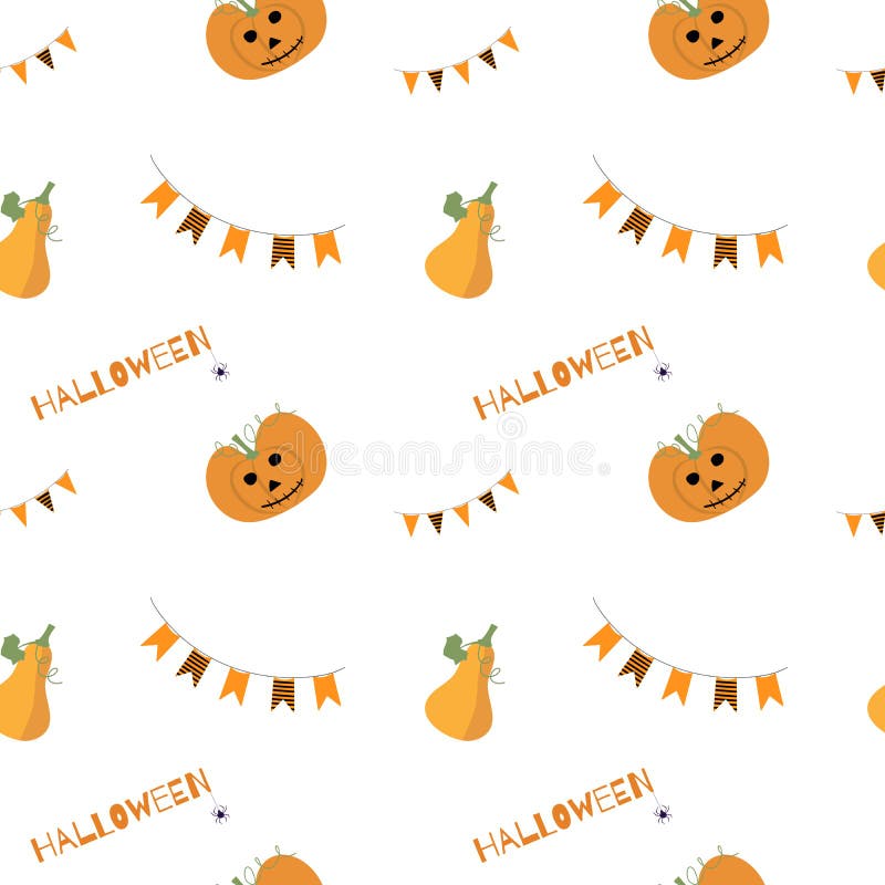 Pumpkins with bats pattern stock illustration. Illustration of fall ...