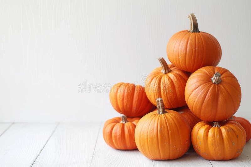 Pumpkins of Different Sizes and Colors Stacked on Each Other Stock ...