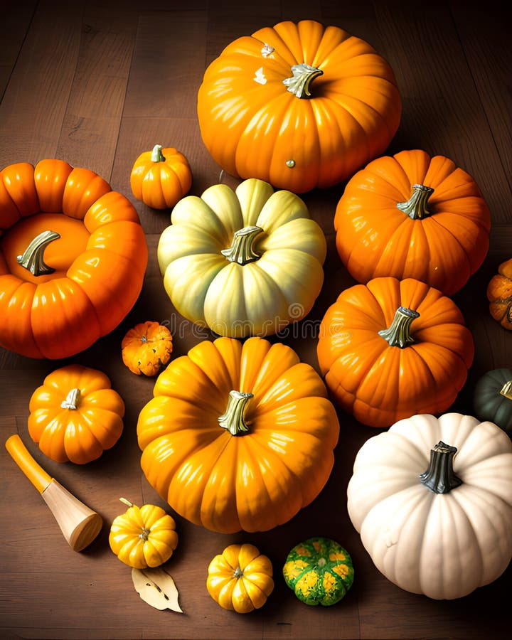 Pumpkins galore stock illustration. Illustration of pumpkins - 293206680