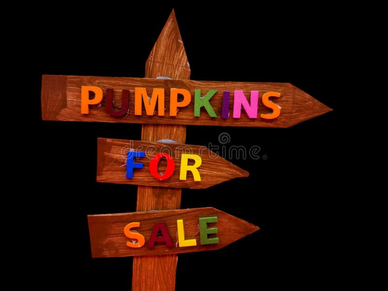 Pumpkins for sale sign stock photo. Image of line, pumpkins - 340859346