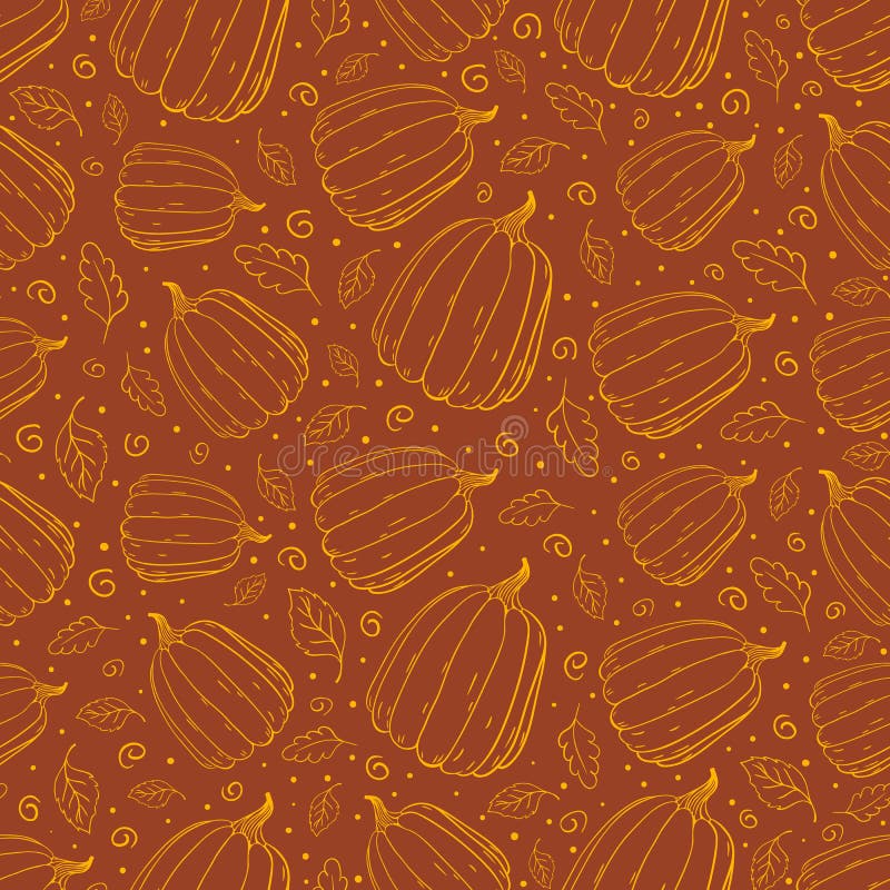 Pumpkins seamless pattern stock vector. Illustration of funky - 97903725