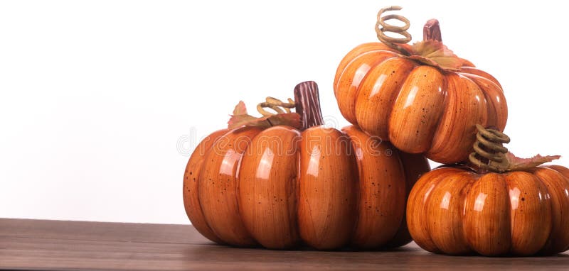 Pumpkins Stacked on Top Each Other Stock Image - Image of trio, gourd ...