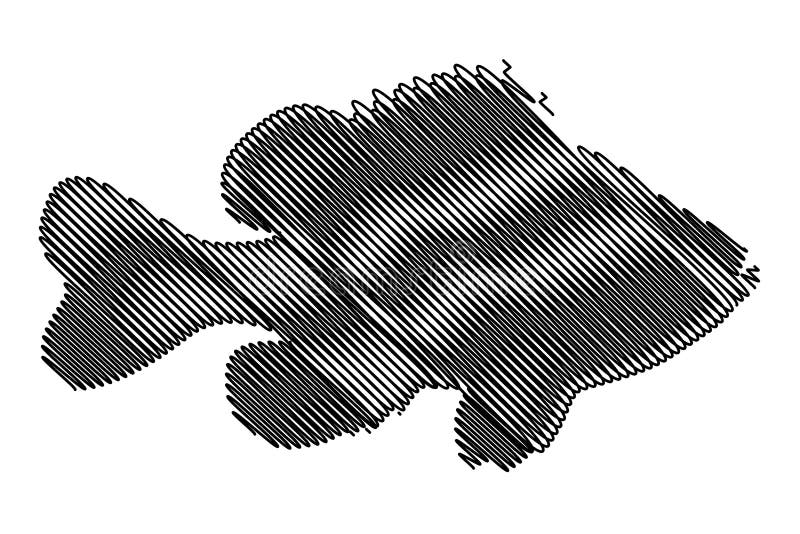 Pumpkinseed Sunfish Silhouette Vector Stock Vector - Illustration of ...