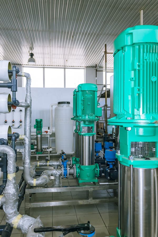 Pumps and Piping in Industrial Plant Stock Image - Image of tube ...