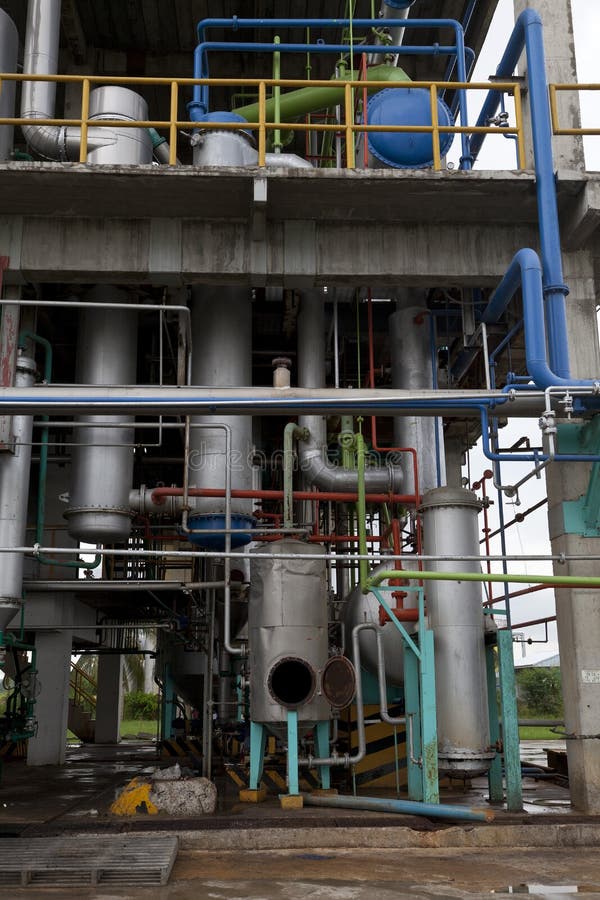 Pumps and piping system stock image. Image of concrete - 35234861