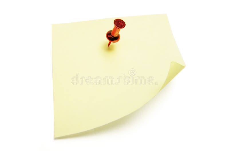 Papier Post-it Avec Punaise Photo stock - Image du papier, feuille ...