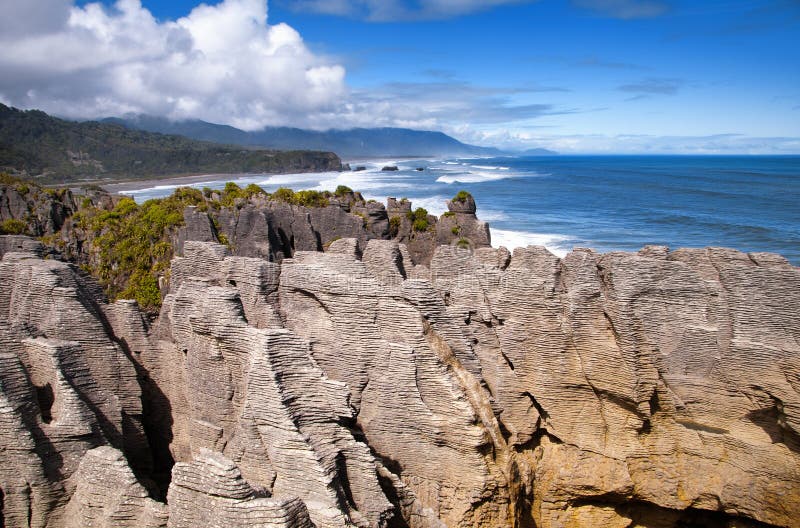 Pancake Rocks stock photo. Image of zealand, rocks, scenic - 51721416