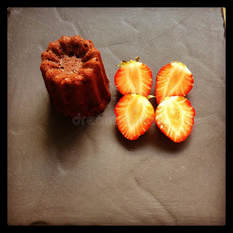 Puncake with strawberry stock image. Image of puncake - 48711785