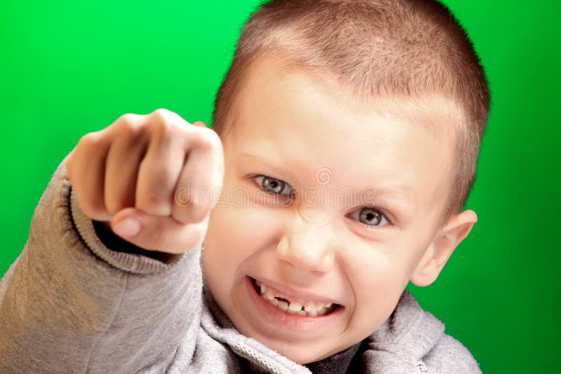 Angry kid stock image. Image of childhood, portrait, hate - 5743721