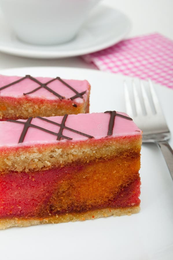 Punch Cake stock image. Image of baked, sweet, pink, confectionery ...