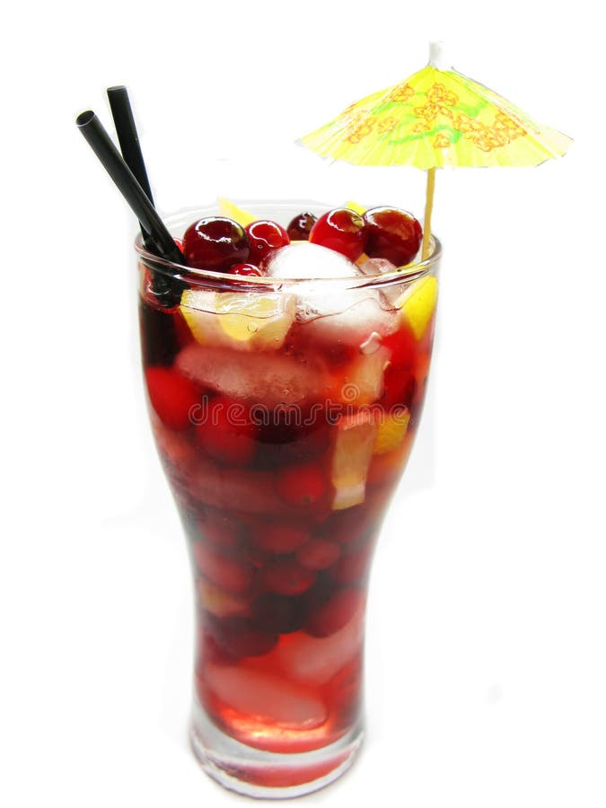 Punch Cocktail Drink with Fruit Stock Image - Image of cocktail, cool ...