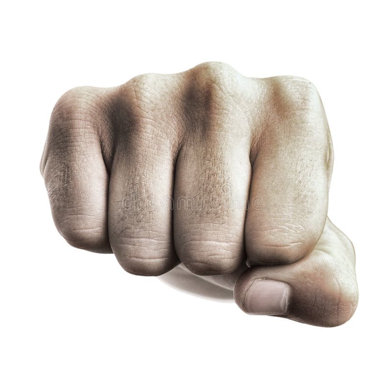 Male fist front view stock image. Image of menace, finger - 2476009