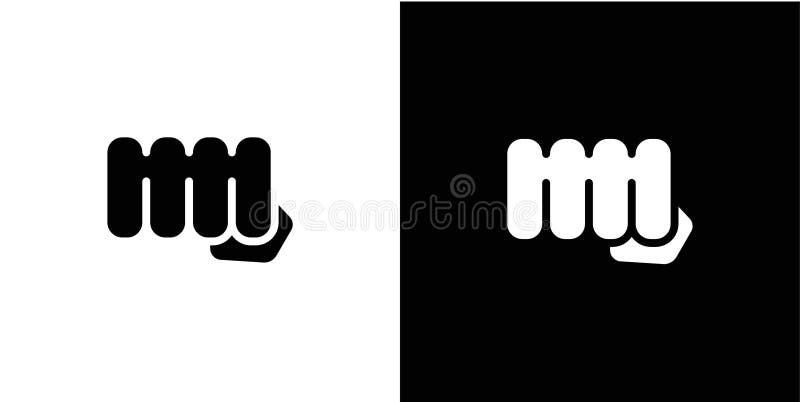 Punch Fist Hand Icon Linear Logo Isolated Stock Illustration ...