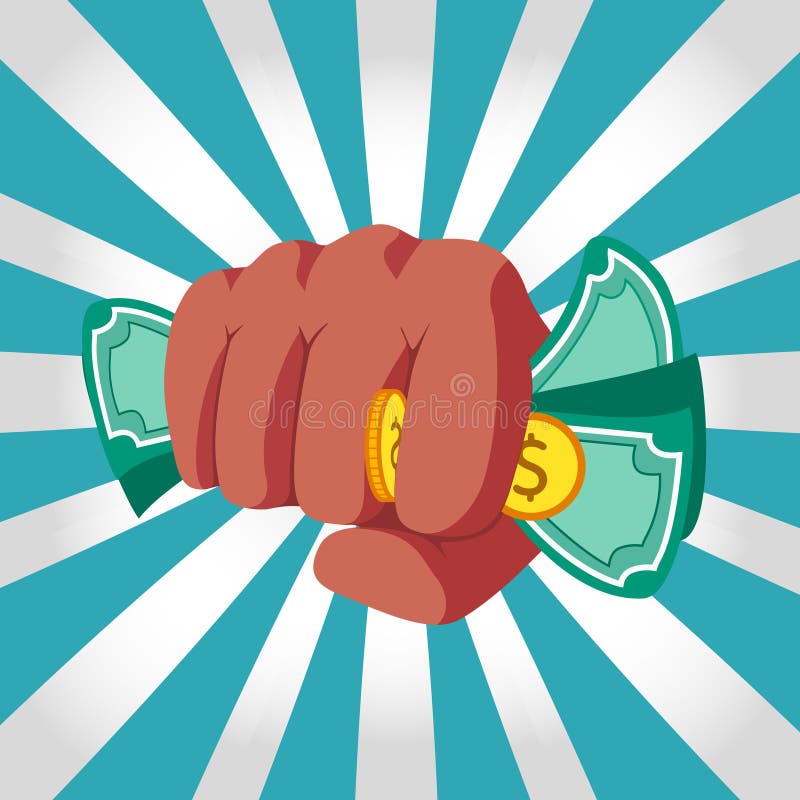 Punch Fist with Money Vector Stock Vector - Illustration of money ...