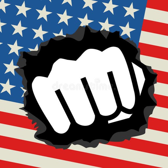 Punch flag stock vector. Illustration of country, fight - 26746994