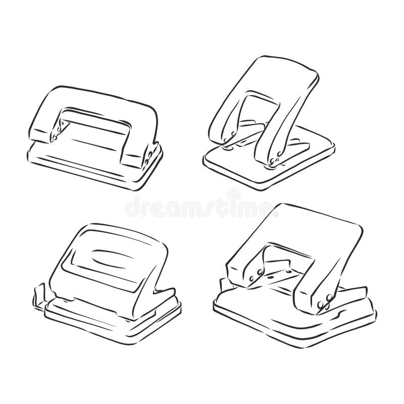 Punch Hole, Sketch, Hole Punch Vector Sketch Illustration Stock Vector ...