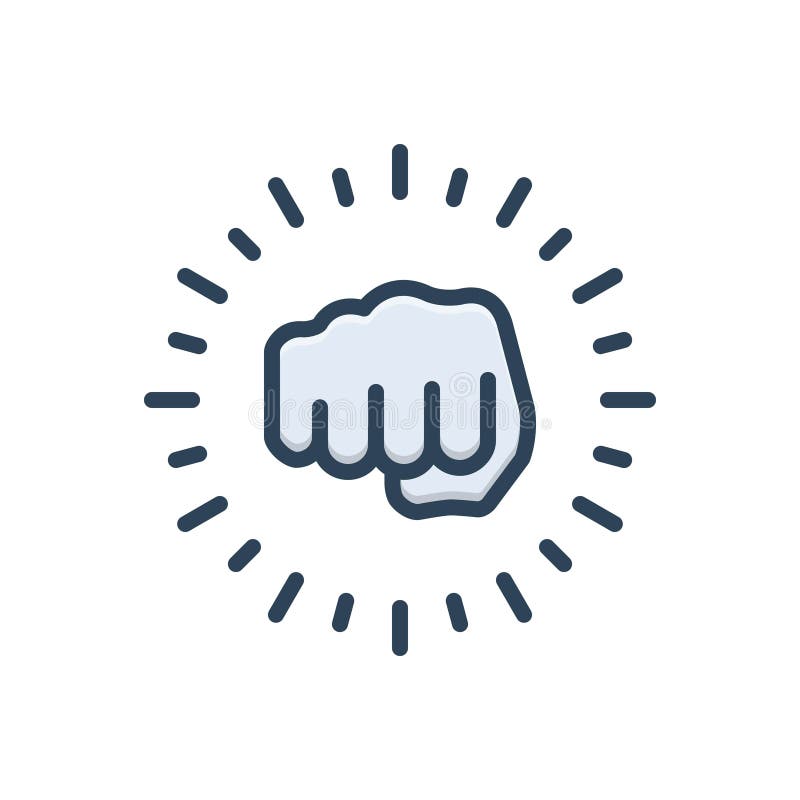 Color Illustration Icon for Punch, Hit and Thump Stock Vector ...