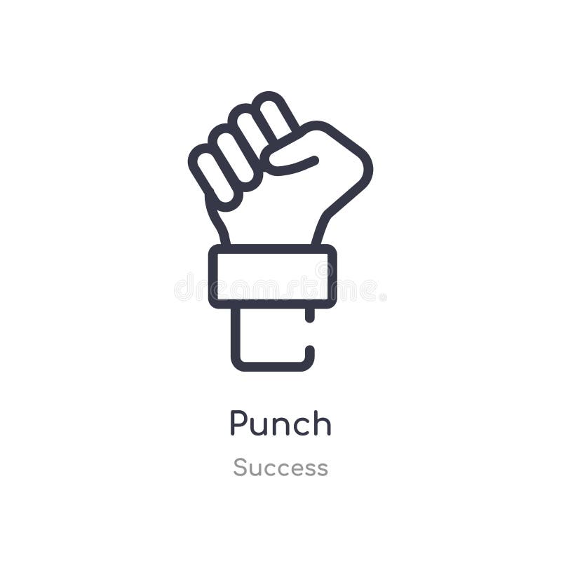 Punch Outline Icon. Isolated Line Vector Illustration from Success ...