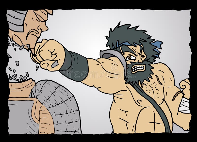 Punch statue stock vector. Illustration of break, stone - 50402586