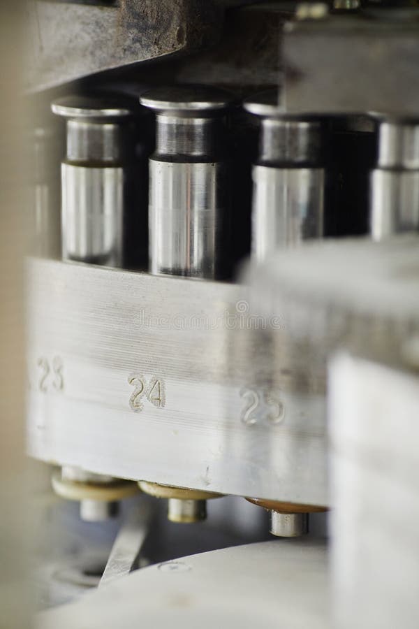 Punch Tools in Tablet Press Machine at Pharmaceutical Factory Stock ...