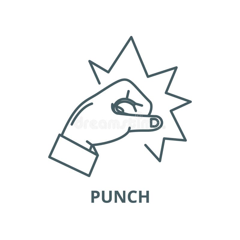 Punch Vector Line Icon, Linear Concept, Outline Sign, Symbol Stock ...