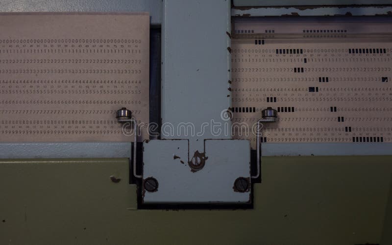 The Punched Card of an Old Device Stock Image - Image of retro, macro ...