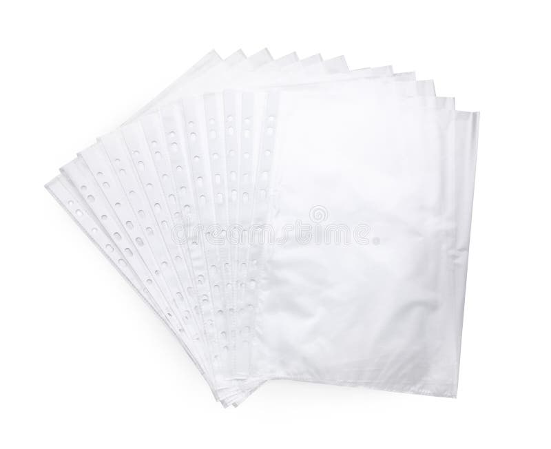 Punched Pockets Isolated on White, Top View Stock Photo - Image of ...