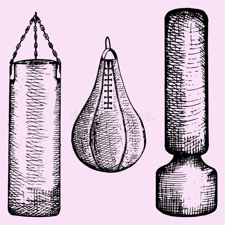 Boxing Bag Sketch Stock Illustrations – 364 Boxing Bag Sketch Stock ...