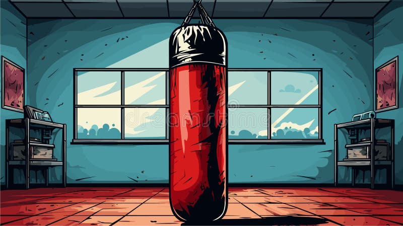 Drawing of a Punching Bag Vector Stock Vector - Illustration of arena ...