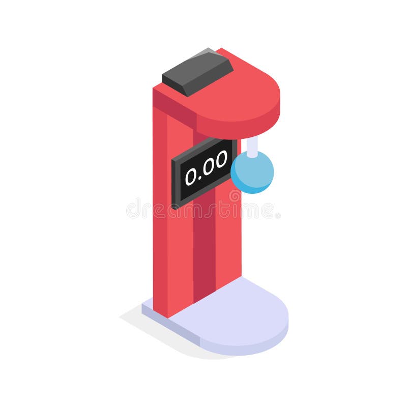 Punching Machine for Testing Power and Strength in Arcades. Stock ...