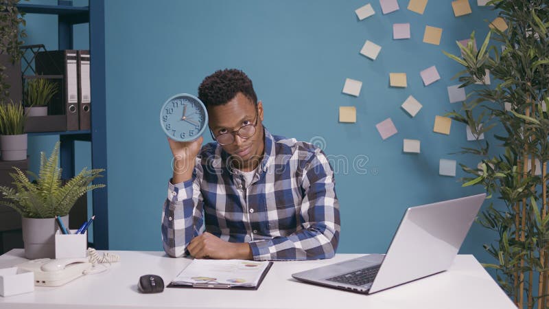 Punctual Office Worker is Checking Time in the Lift. Young Woman is ...
