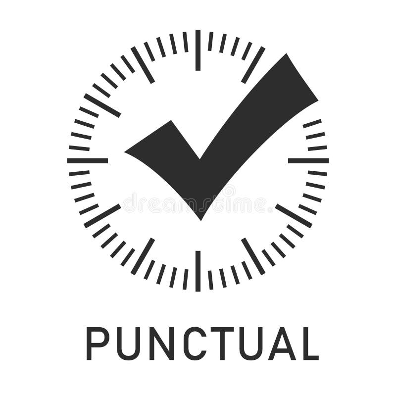 Punctual Vector Icon, in Time Symbol Stock Vector - Illustration of ...