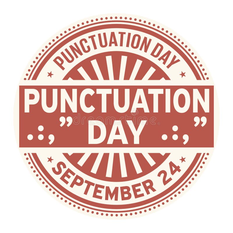 Punctuation Day, September 24 Stock Vector - Illustration of isolated ...