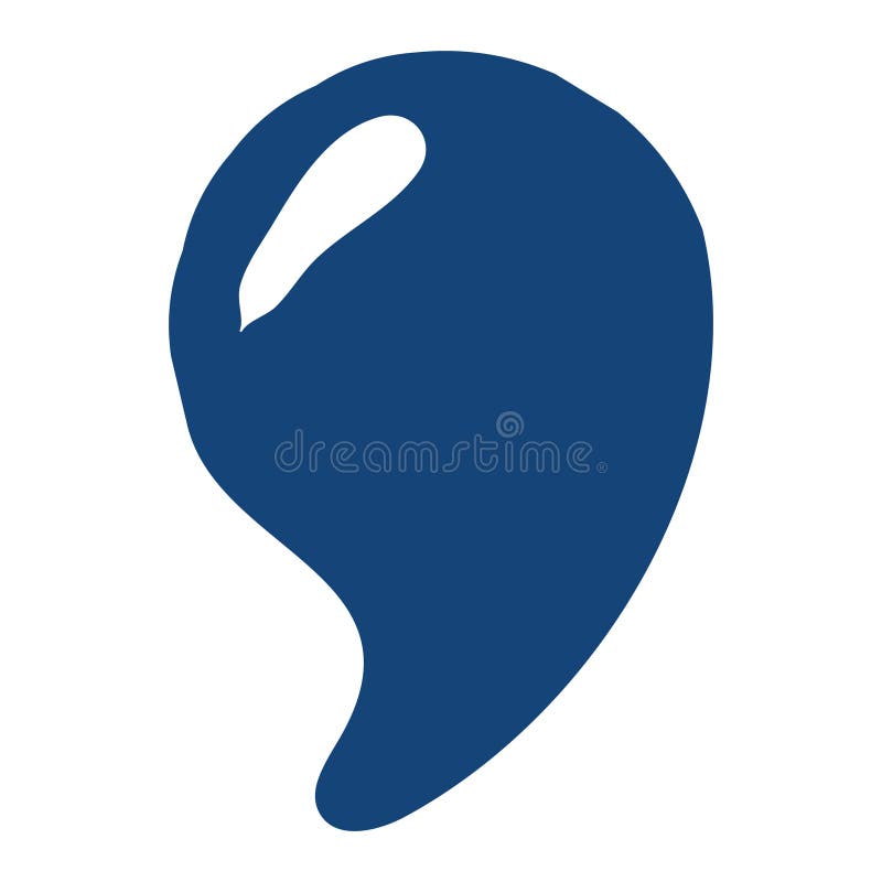 Punctuation Mark Comma Shaped Balloon Isolated Stock Illustration ...
