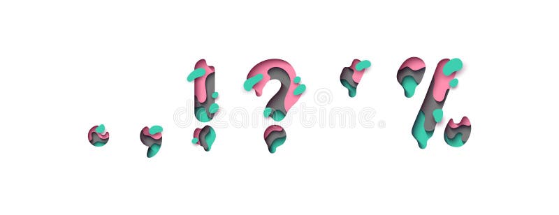 Punctuation Marks Comma Point, an Exclamation and Interrogative, Symbol ...