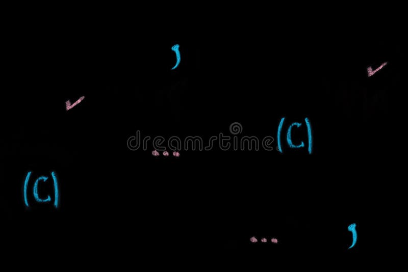 Punctuation Marks and Letters on a Dark Background for Design Stock ...