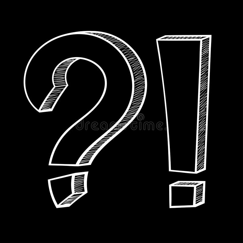 Punctuation Symbols. Question Mark and Exclamation Mark Stock Vector ...